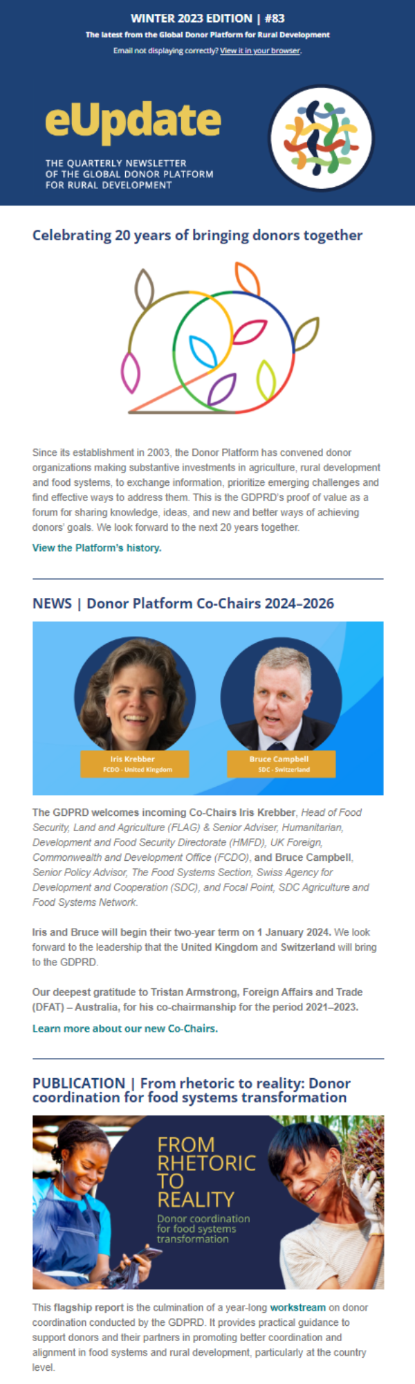 Newsletter - Global Donor Platform for Rural Development